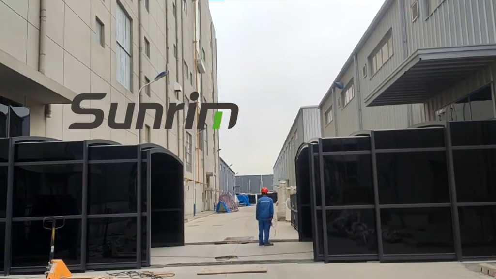 镇江伯纳天纯电动连廊项目，工业厂房电动伸缩通道、消防连廊案例 - Sunrim移动建筑系统