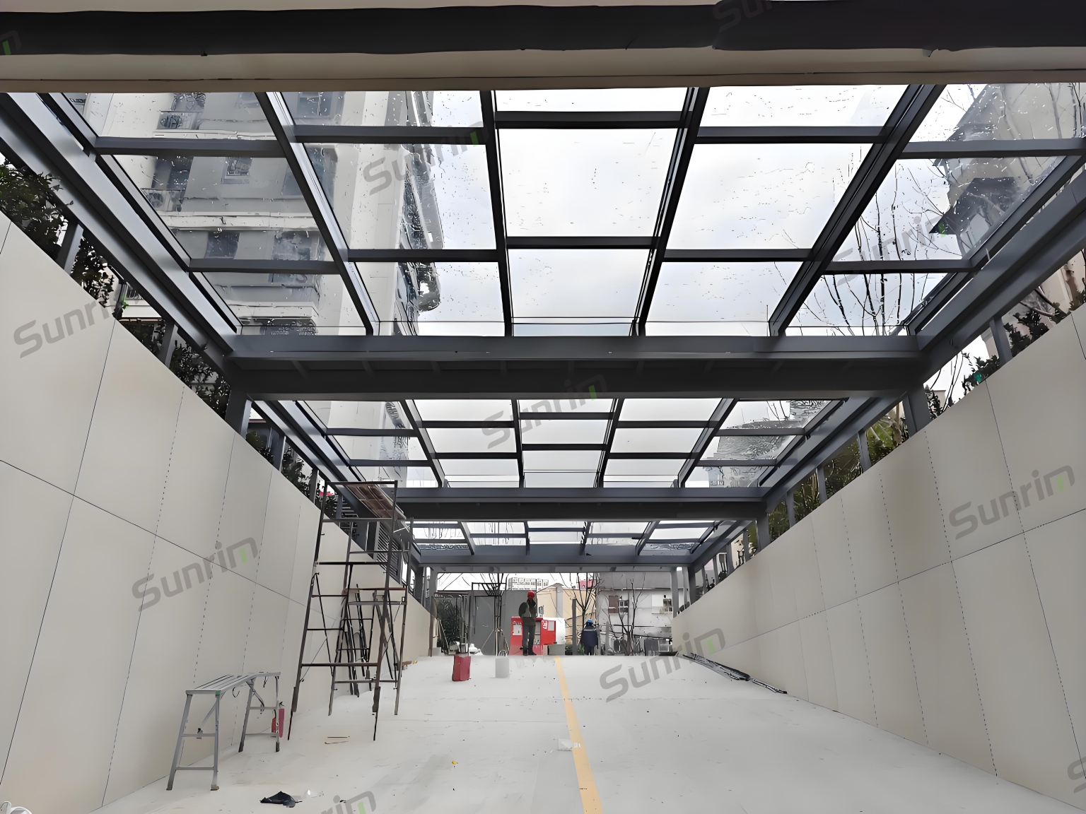 Sunrim智能移动阳光房，电动开合屋顶，电动风雨连廊，可开启屋面