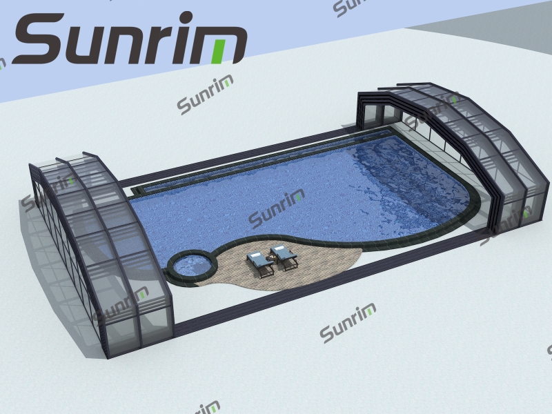 Sunrim智能移动阳光房，电动开合屋顶，电动风雨连廊，可开启屋面